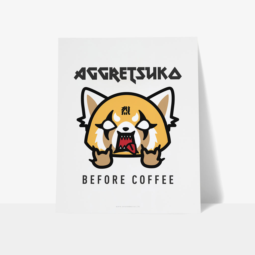 Aggretsuko Before Coffee Personalised Art Print – Shop Sanrio